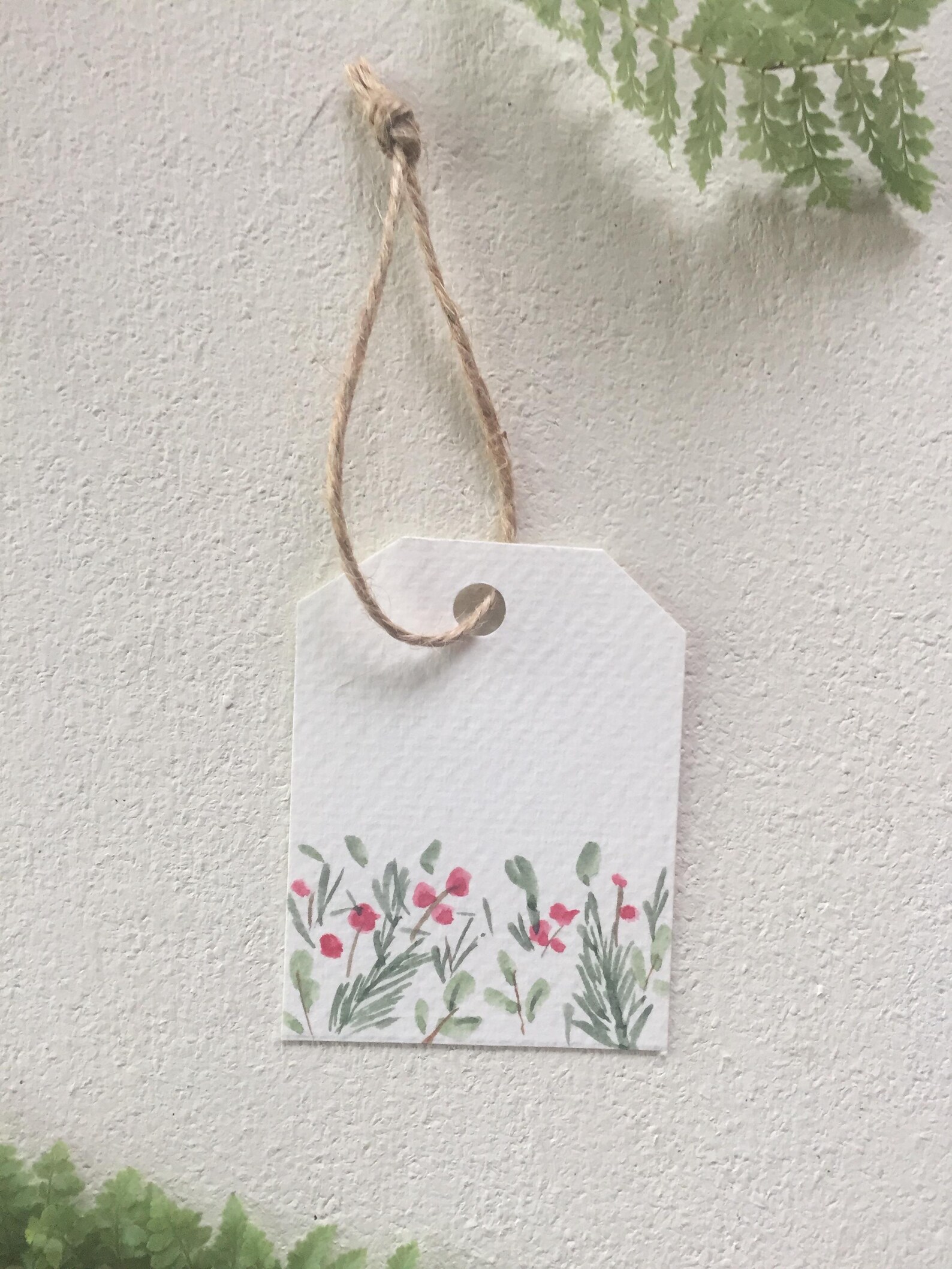Hand Painted Christmas Original Watercolor Holiday Gift Tags, Set of 4 ...