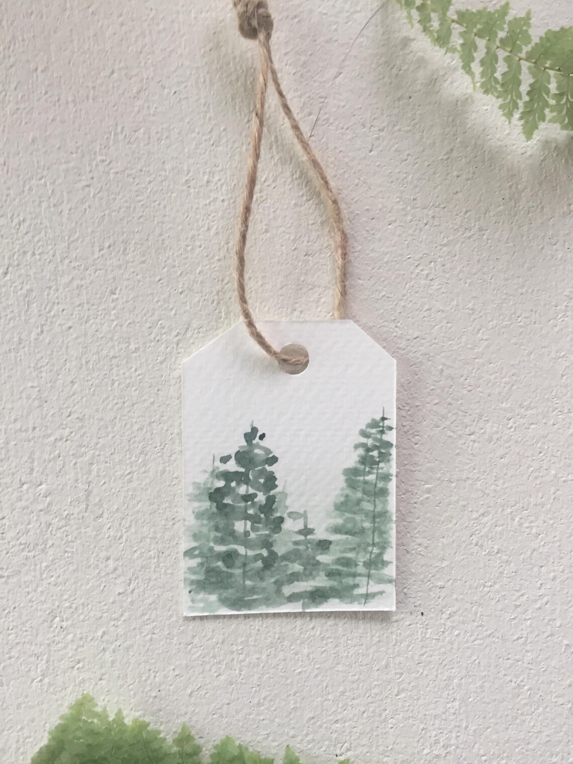 Hand Painted Christmas Original Watercolor Holiday Gift Tags, Set of 4 ...