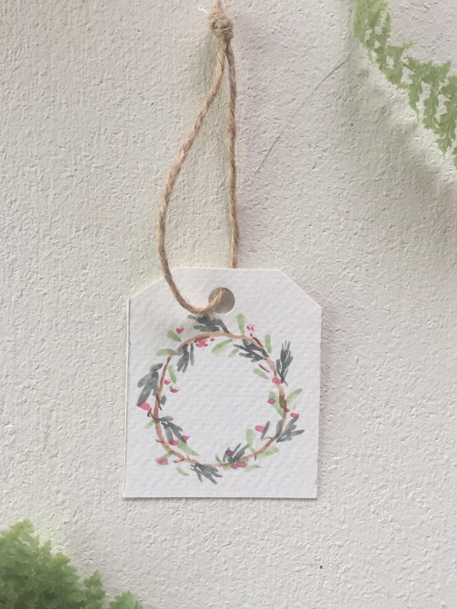 Hand Painted Christmas Original Watercolor Holiday Gift Tags, Set of 4 ...