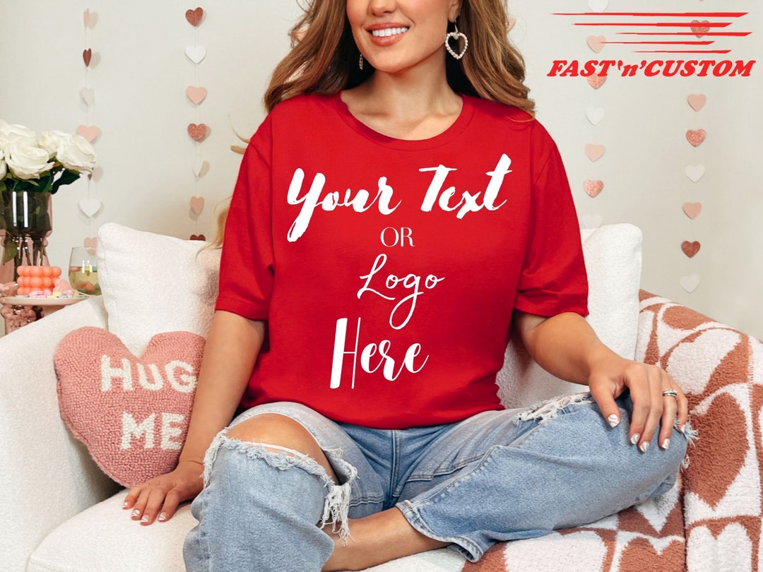 Custom Text Shirt, Custom Logo Shirt, Personalized Shirt, Custom Name Shirt, Add Your Own Text ...