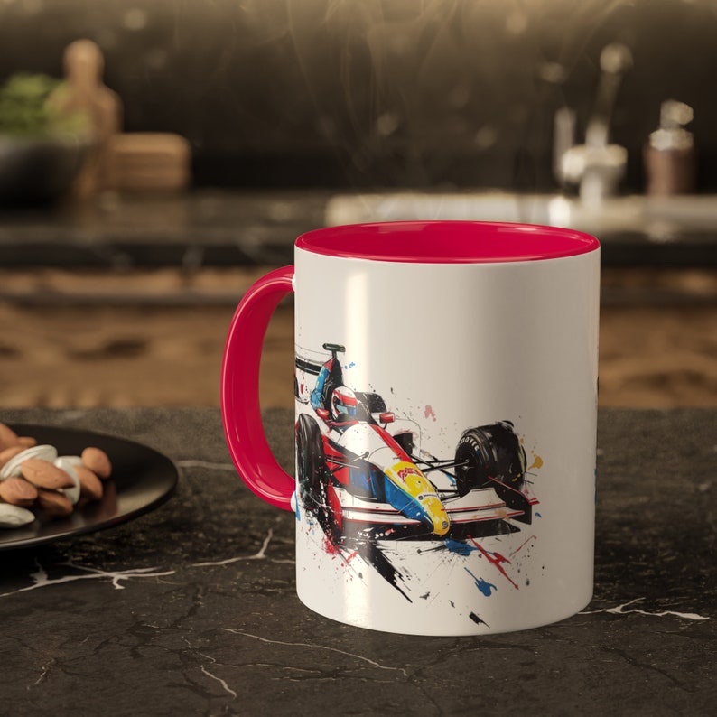 Race Car Mug, Vibrant Formula 1 Art Coffee Mug, Perfect Gift for Car ...