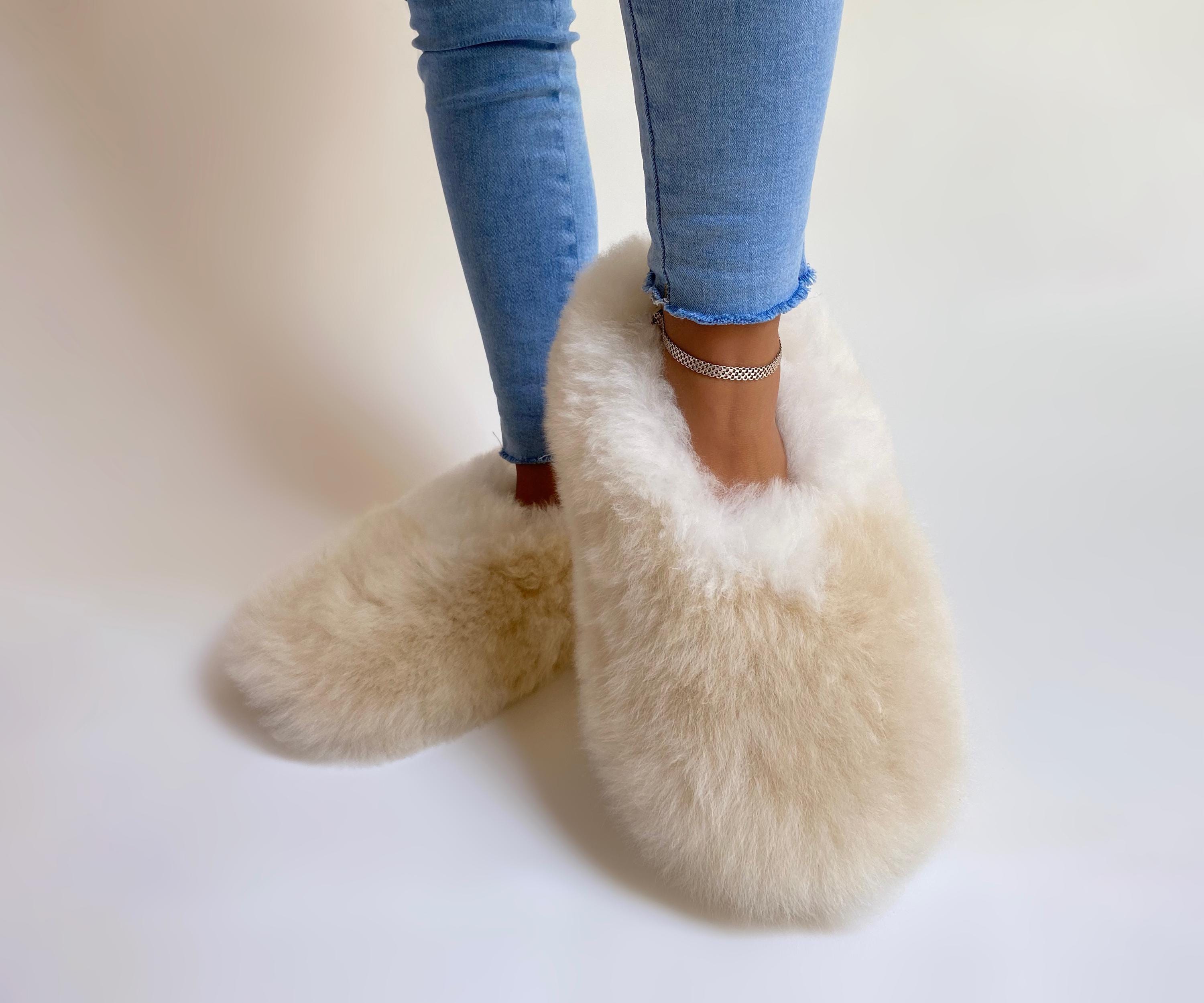 Peruvian Alpaca Unisex Fur Slippers caramelos fluffy Winter Slippers ...