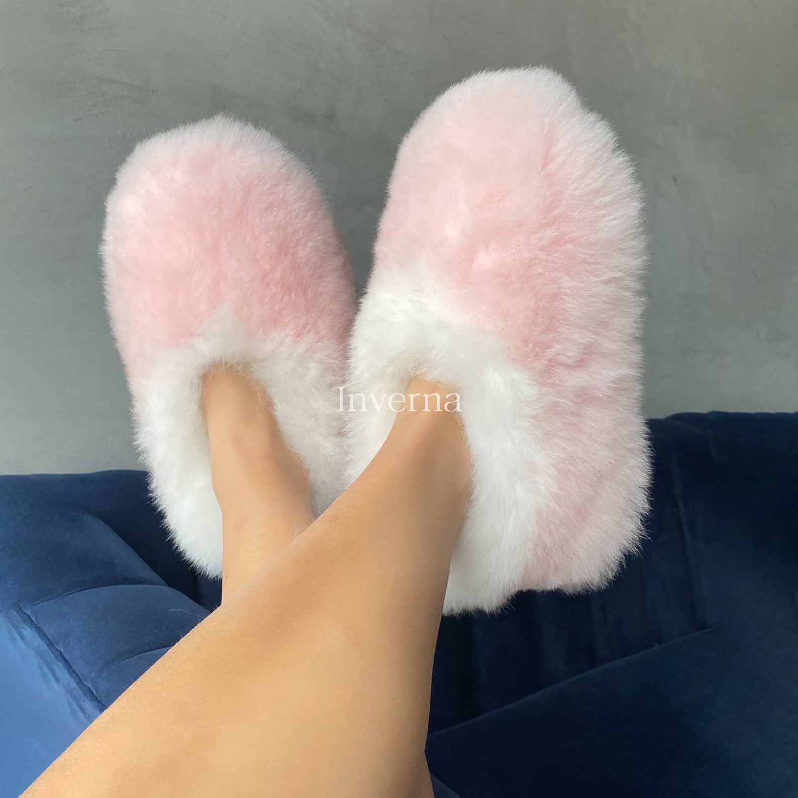 Peruvian Alpaca Slippers caramelos Pink fluffy Winter Slippers Cozy ...