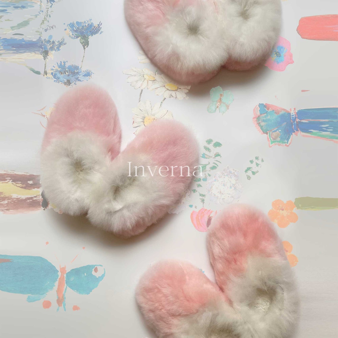Peruvian Alpaca Slippers caramelos Pink fluffy Winter Slippers Cozy ...
