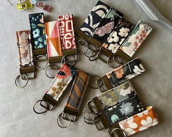 Mini Fabric Loop Keychains Rifle Paper Co Florals Choose Your Print ...