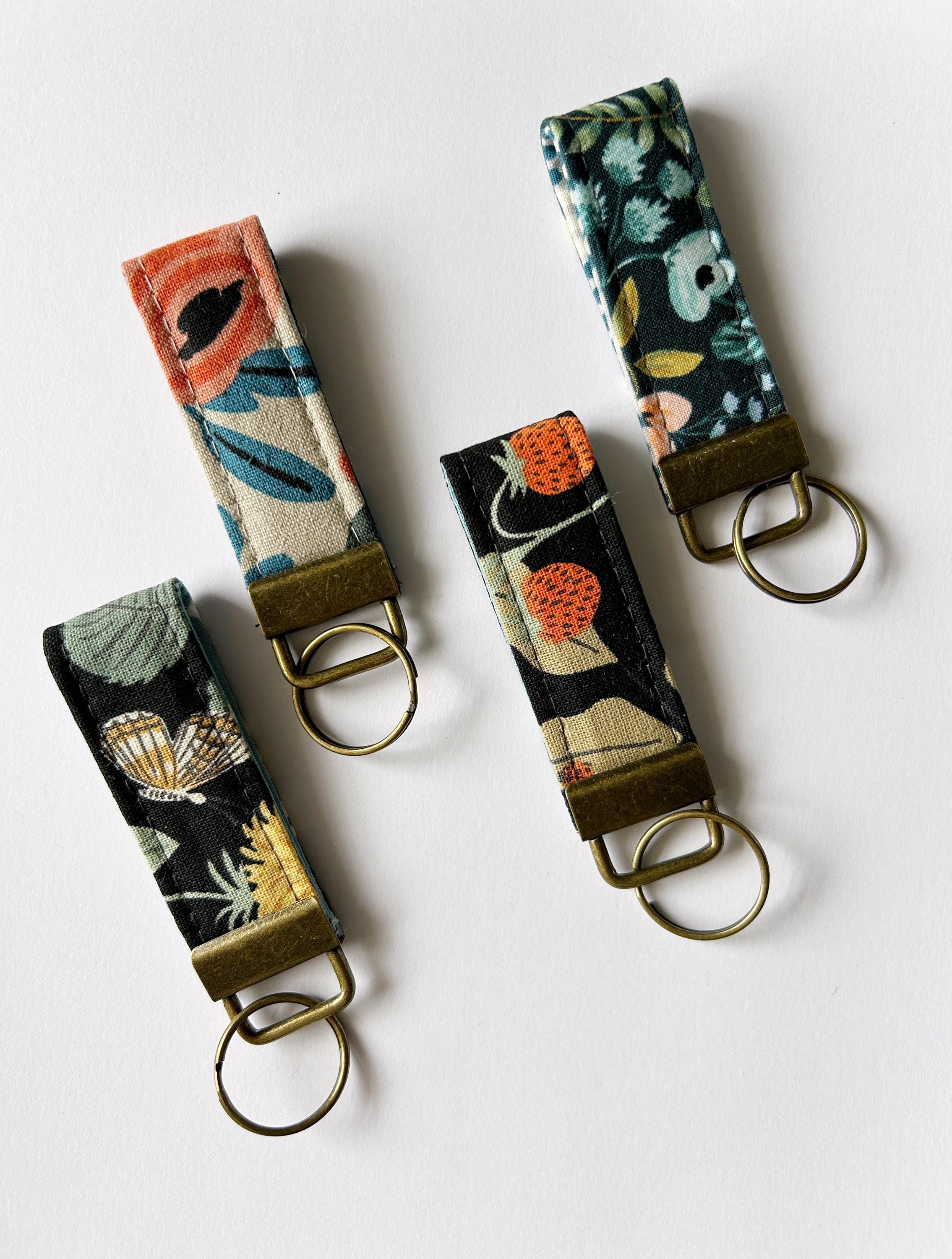 Mini Fabric Loop Keychains - Rifle Paper Co Florals - Choose Your Print ...