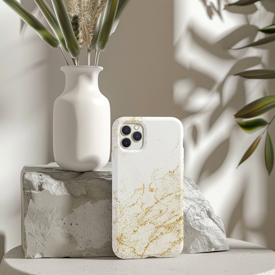 Phone Case Gold Star Custom Initial Sparkle Slimphone Case for Her Sand ...