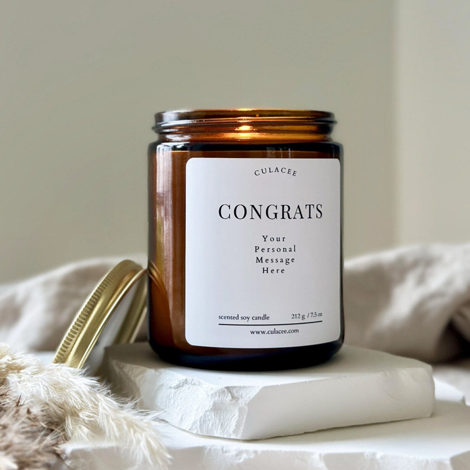 Personalized Candle Congrats Gift Celebration Gift Congrats Candle ...