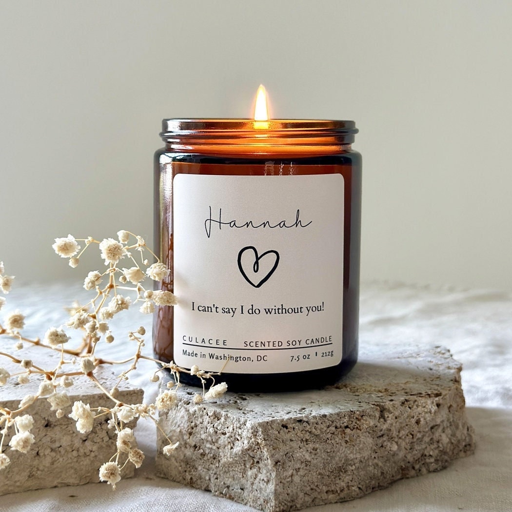 Bridesmaid Proposal Candle Personalized Bridesmaid Gifts Maid of Honor ...