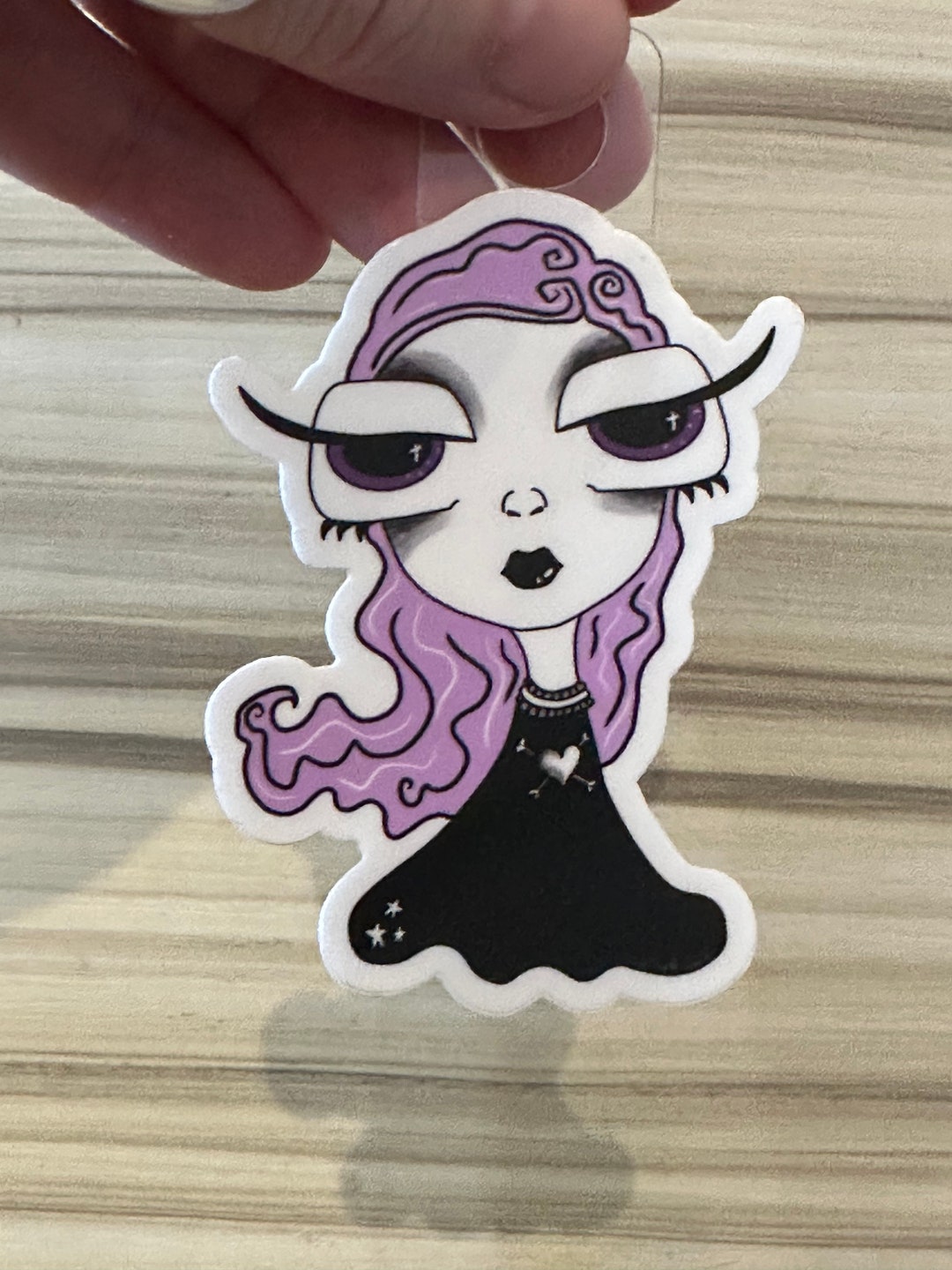 Gothic Gloom Girl/witch ~ Vinyl STICKER - Etsy