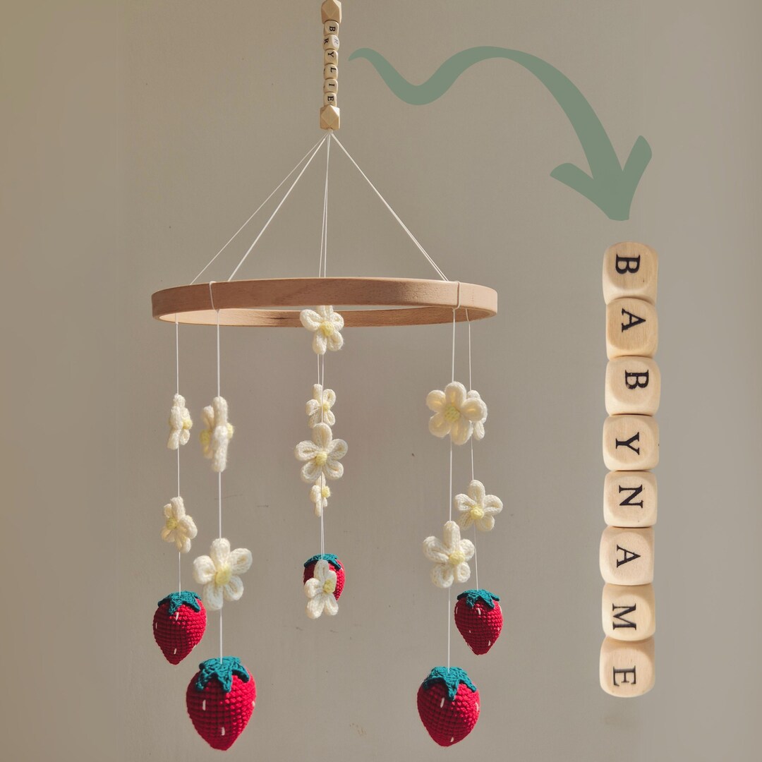 Baby Mobile With Name - Baby Mobile - Custom Baby Mobile - Flower and ...