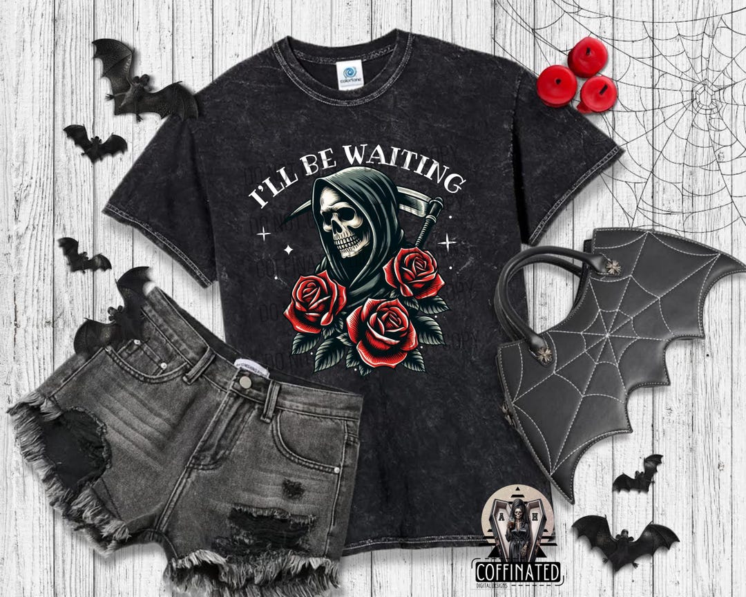 Grim Reaper PNG Ill Be Waiting PNG Grim Reaper Tattoo Digital - Etsy