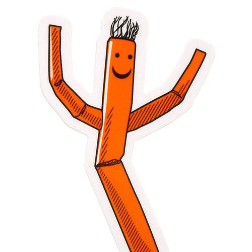 Wacky Waving Man Sticker - Etsy