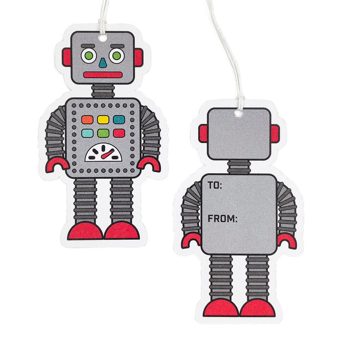 Robot Gift Tags - Etsy