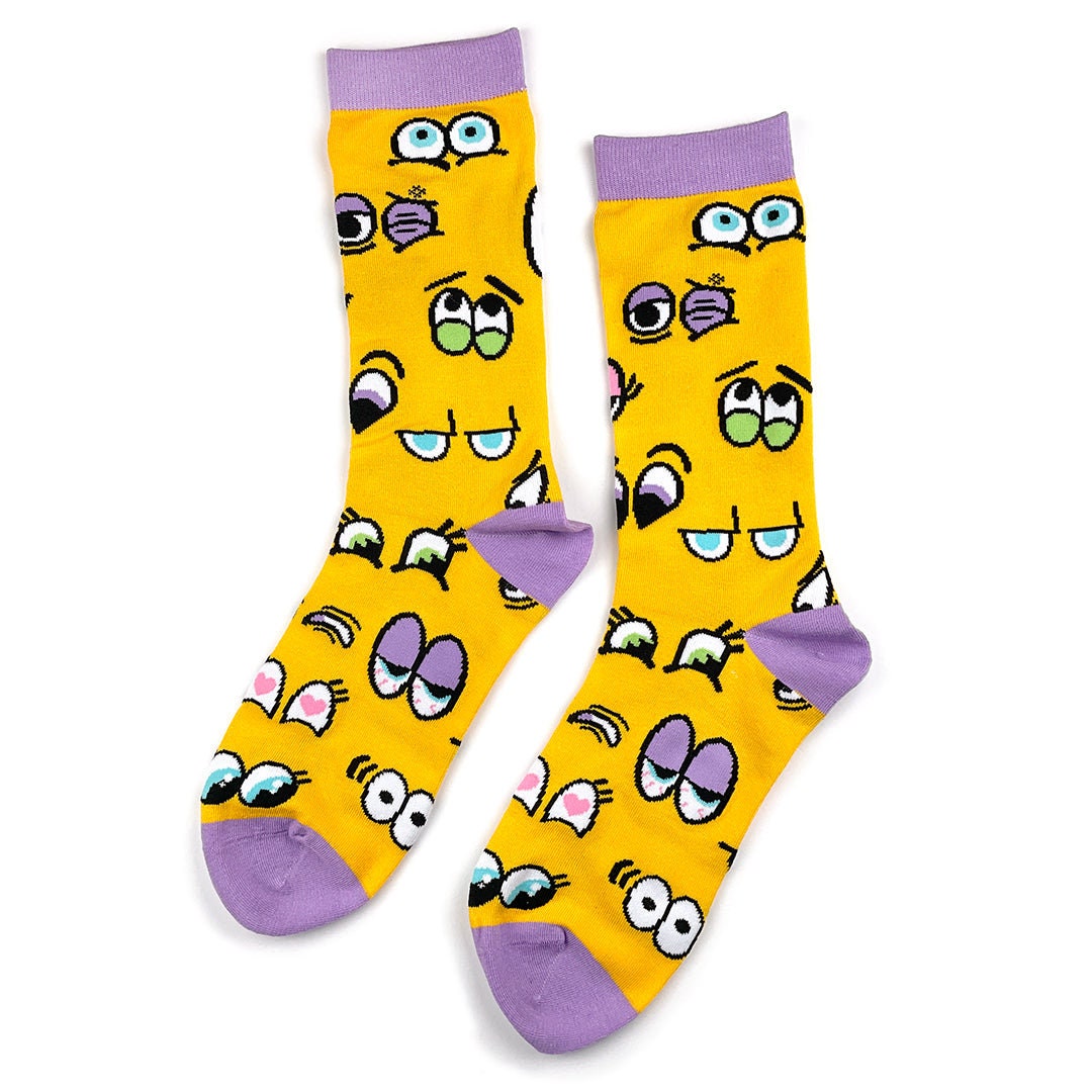 Cartoon Eyes Socks - Etsy