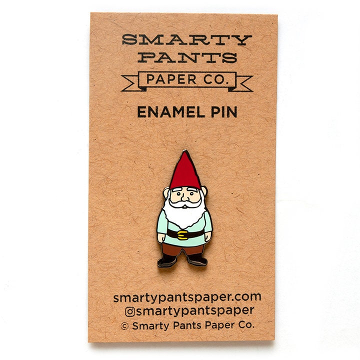 Garden Gnome Enamel Lapel Pin - Etsy