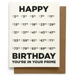 Prime Birthday Risograph Card - Etsy