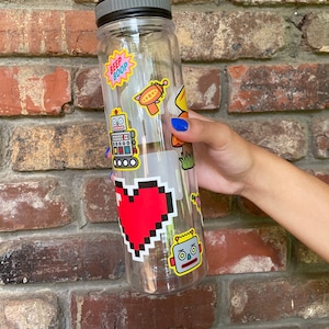 8-bit Heart Sticker - Etsy