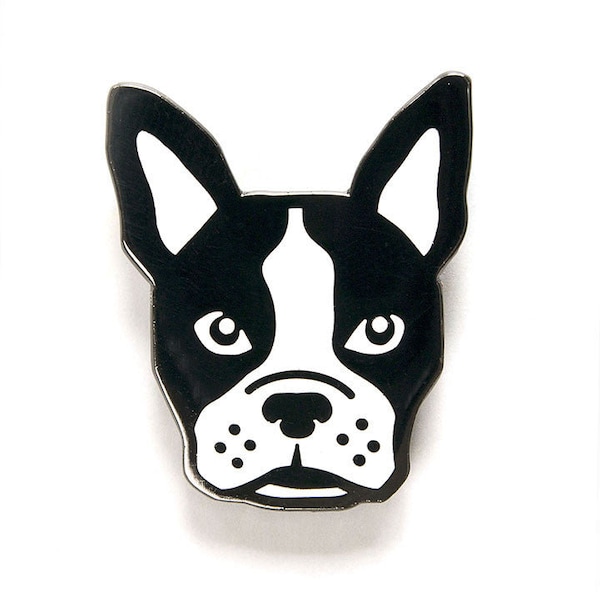 Boston Terrier Enamel Pin - Etsy