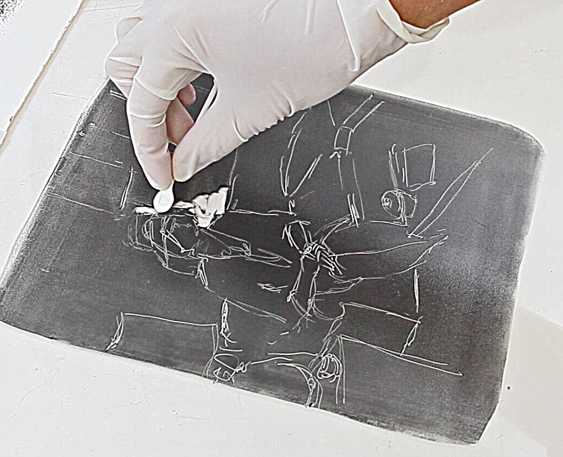 Original Dark Field Monotype Printmaking Mid Century Modern - Etsy