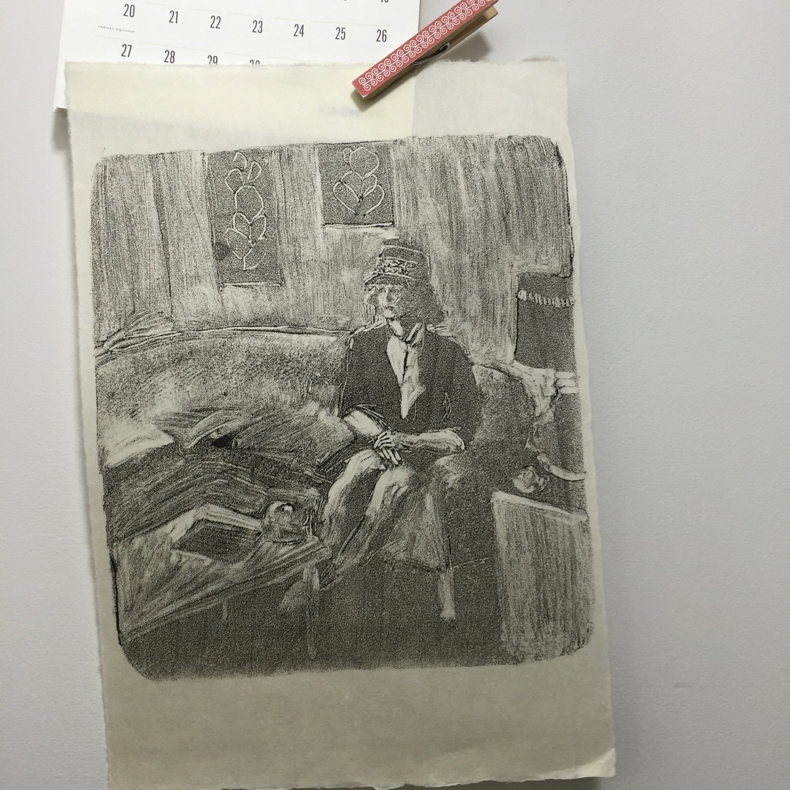 Original Dark Field Monotype Printmaking Mid Century Modern - Etsy