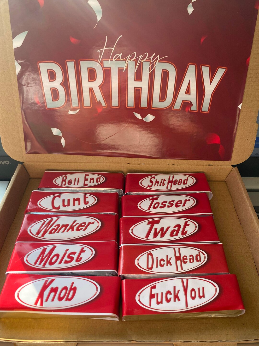 Chocolate Box Happy Birthday Rude Swear - Etsy UK