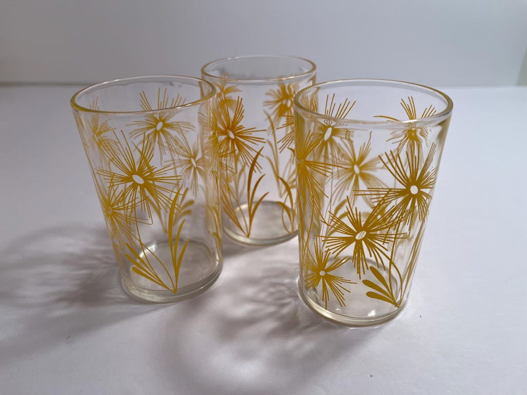 Vintage Kraft Cheese Spread Swanky Swig Yellow Cornflower Glass Hazel ...