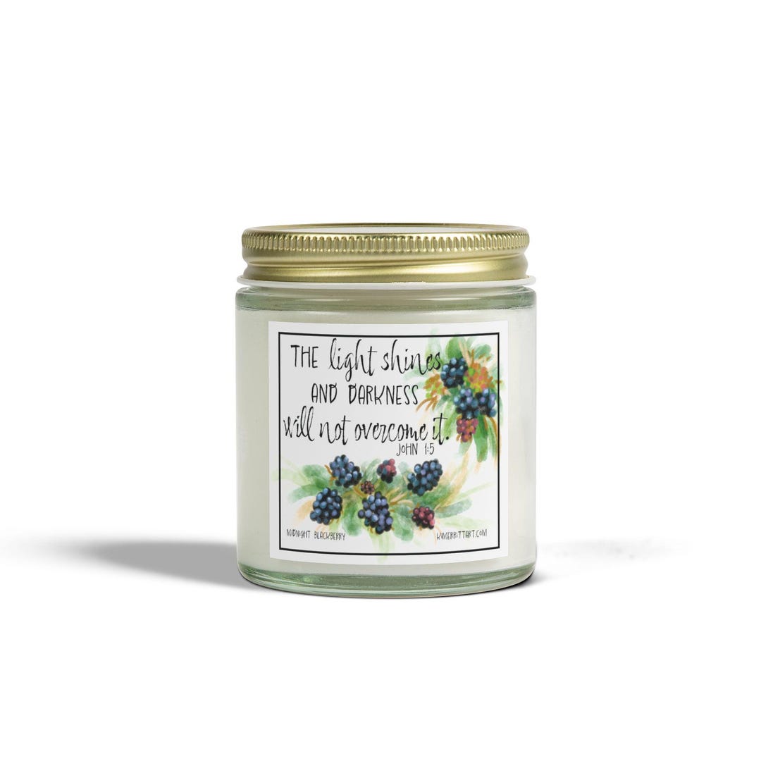 Bible Verse & Art Scented Candles, Coconut Apricot Wax (4oz, 9oz) - Etsy