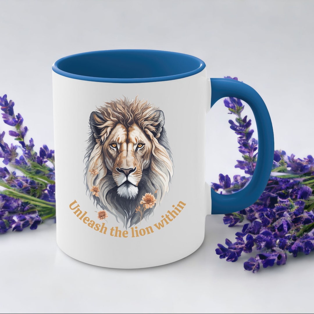 Coffee Mug, Lion Mug, Personalized Mug, Lion Fan, Lion Coffee Mug ...