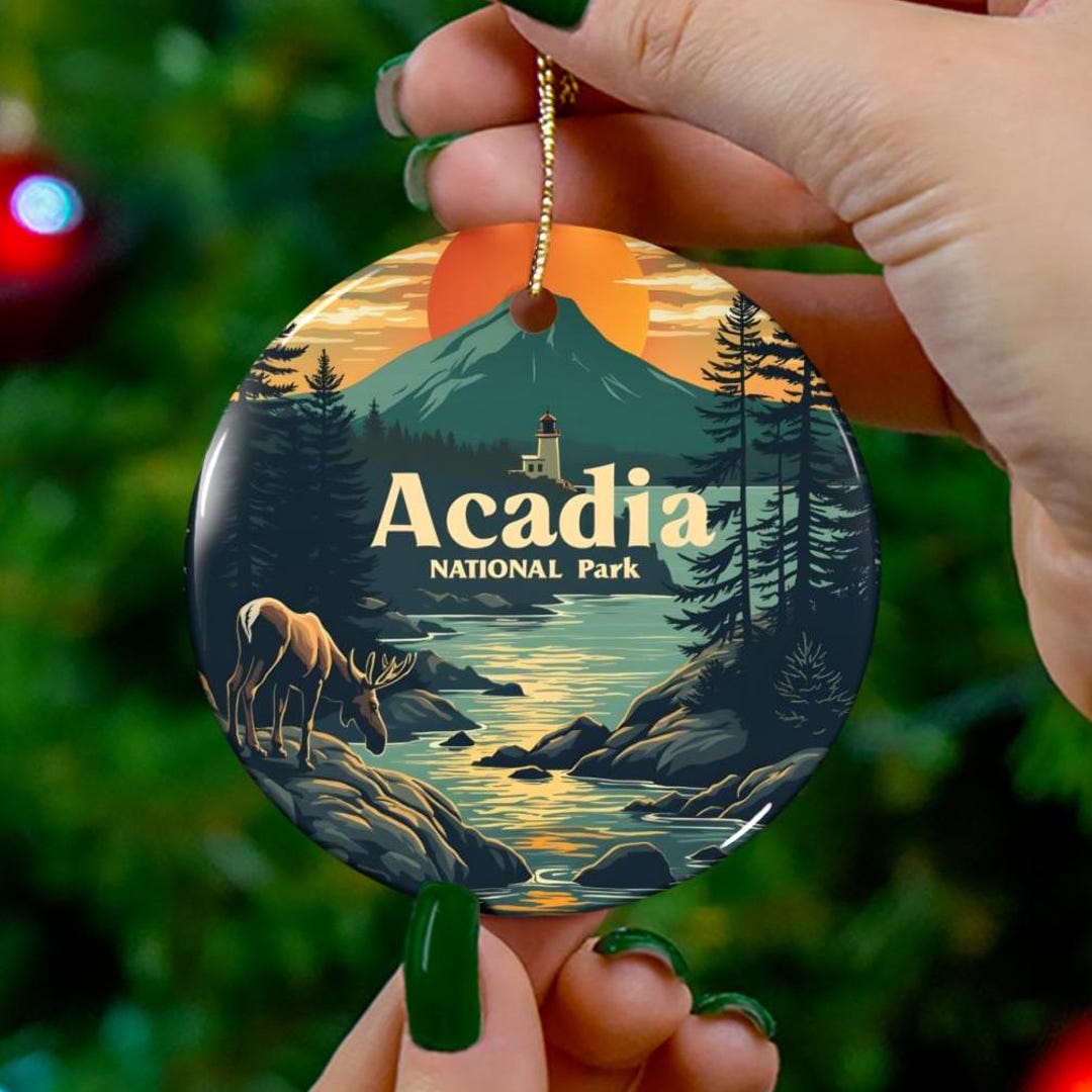 Acadia National Park Ornament, Christmas Decoration, Ornamental Travel ...