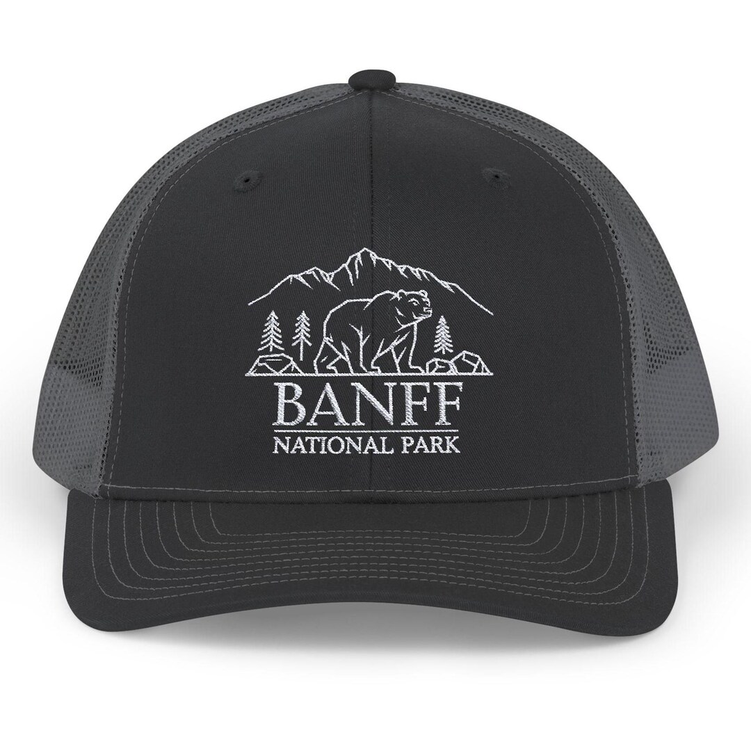 Banff National Park Embroidered Trucker Cap, Outdoor Hiking Hat ...