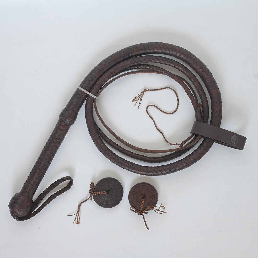 Genuine Kangaroo Leather Whip 8ft:heavy Duty 12 Plaits Equestrian ...