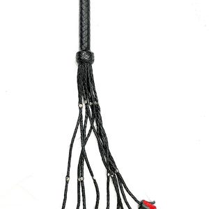 Leather Flogger Red Roses 9 Tails , Heavy Duty and Thuddy Whips ...