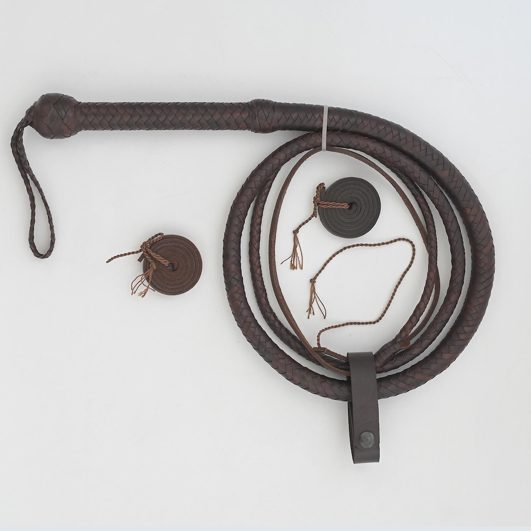 Genuine Kangaroo Leather Whip 8ft:heavy Duty 12 Plaits Equestrian ...