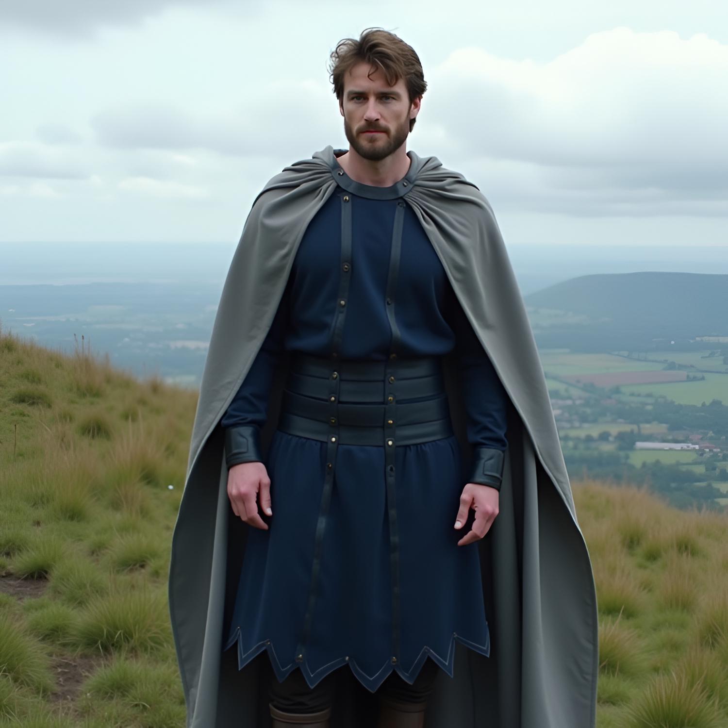 Exquisite Medieval Knight Cloak | Dark Blue Warrior Outfit ...