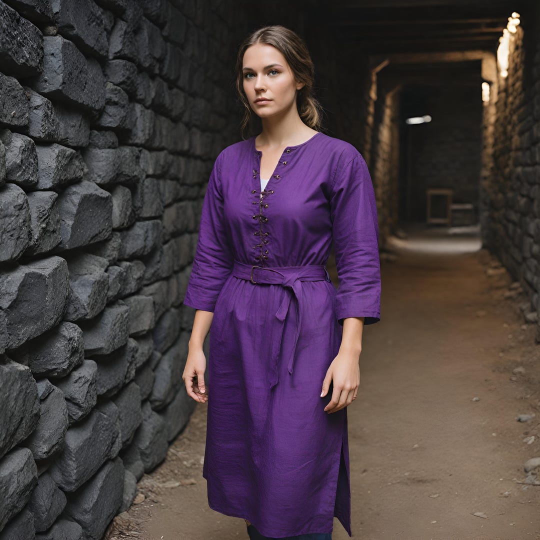 Stunning Medieval Tunic Dress | Purple Tunic for Historical ...