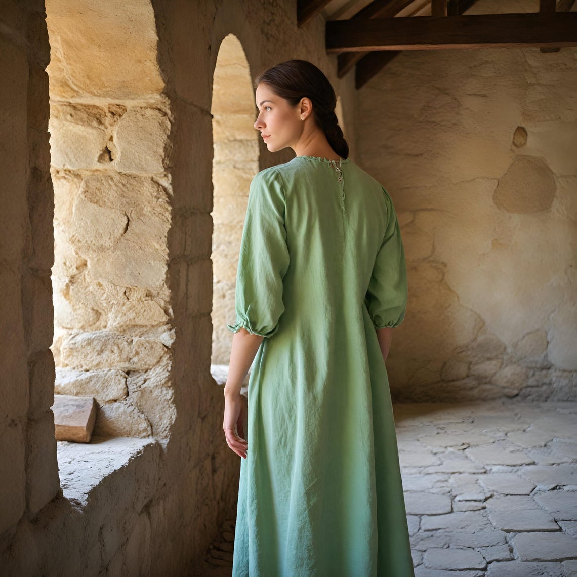 Elegant Light Green Medieval Tunic | Women's Renaissance Fair Attire ...