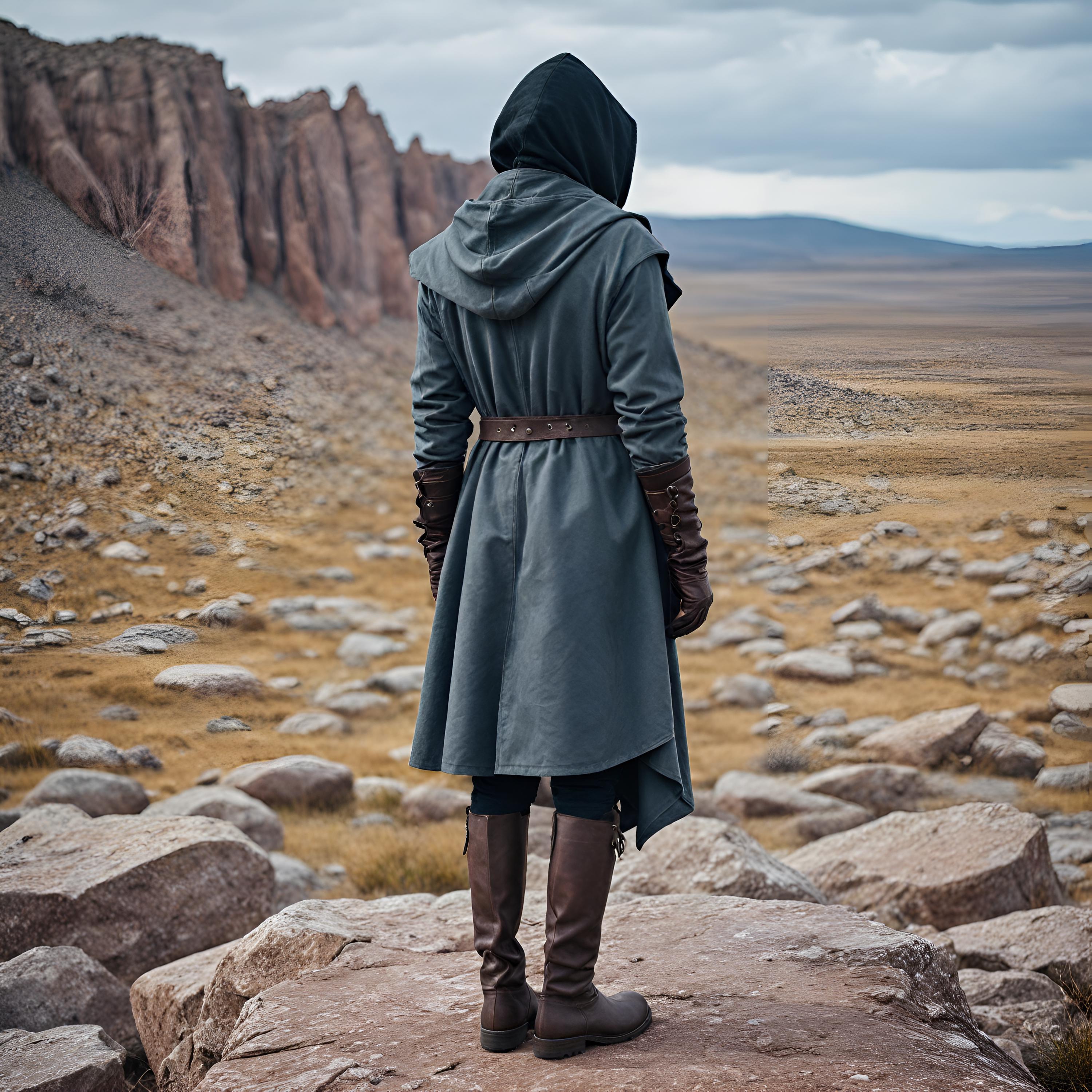 Medieval Hooded Warrior Costume | Fantasy Cloak Outfit | Renaissance ...