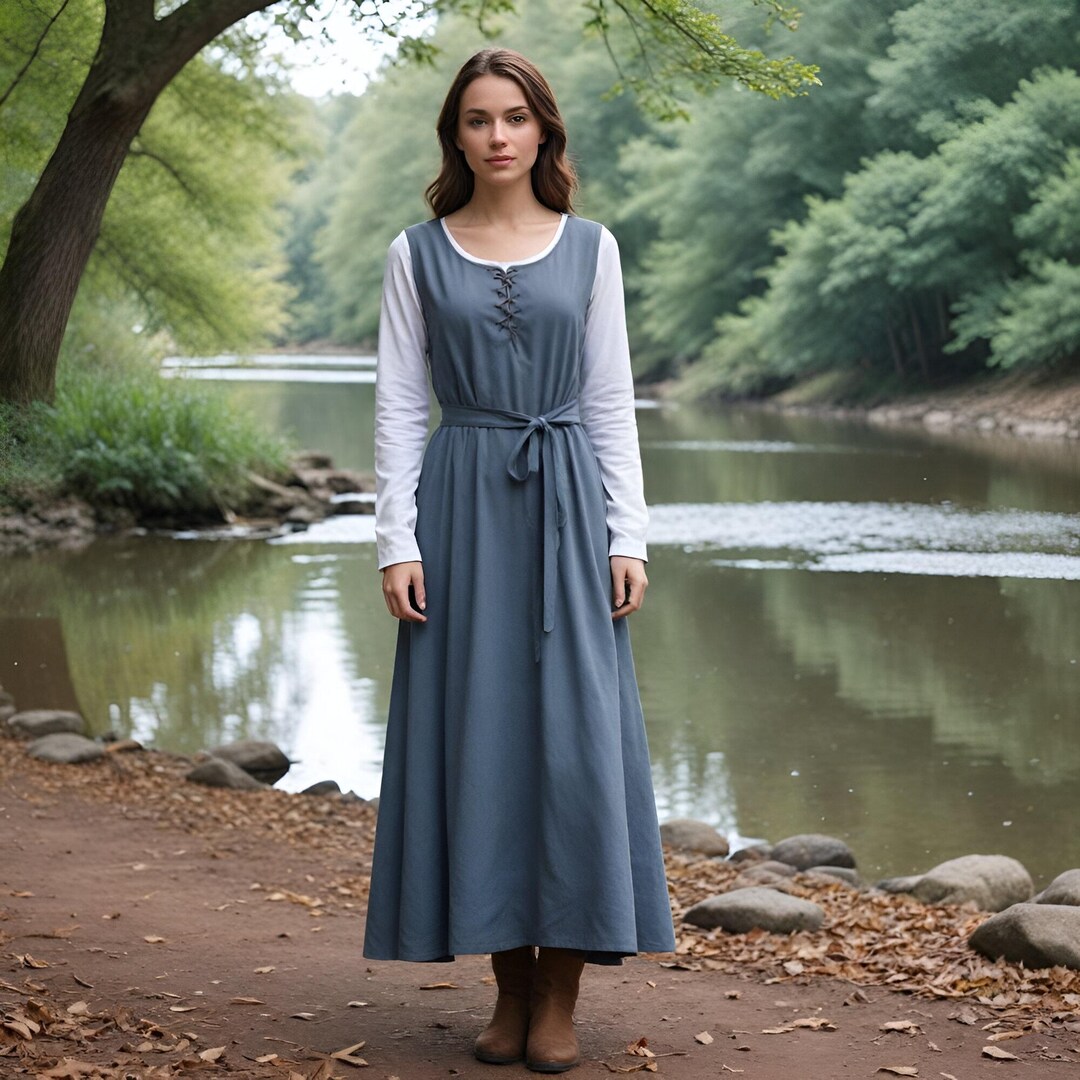 Riverside Medieval Dress | Women's Long Sleeve Dress | Historical ...