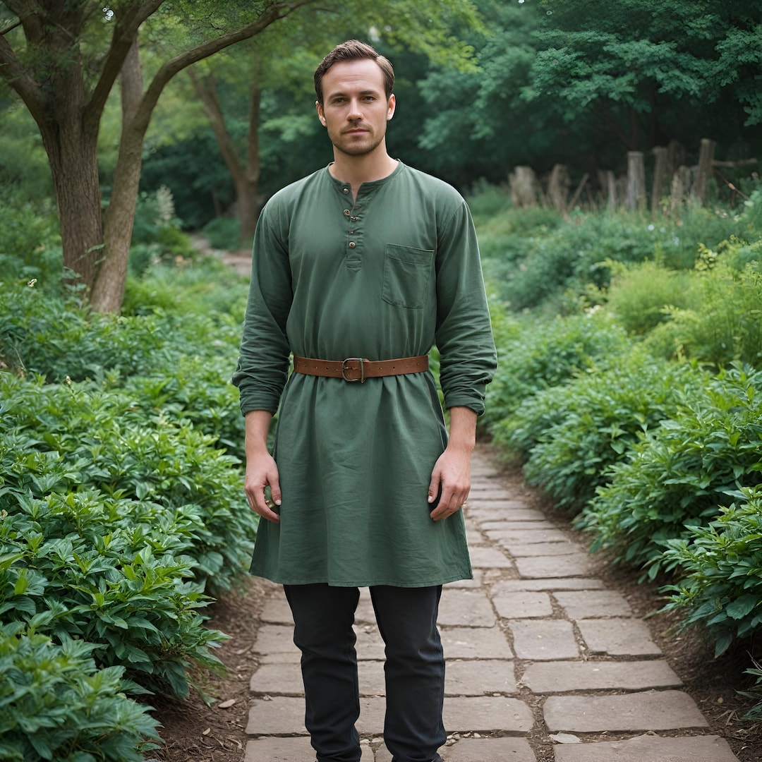 Forest Green Medieval Tunic | Viking Norse Warrior Renaissance Shirt ...