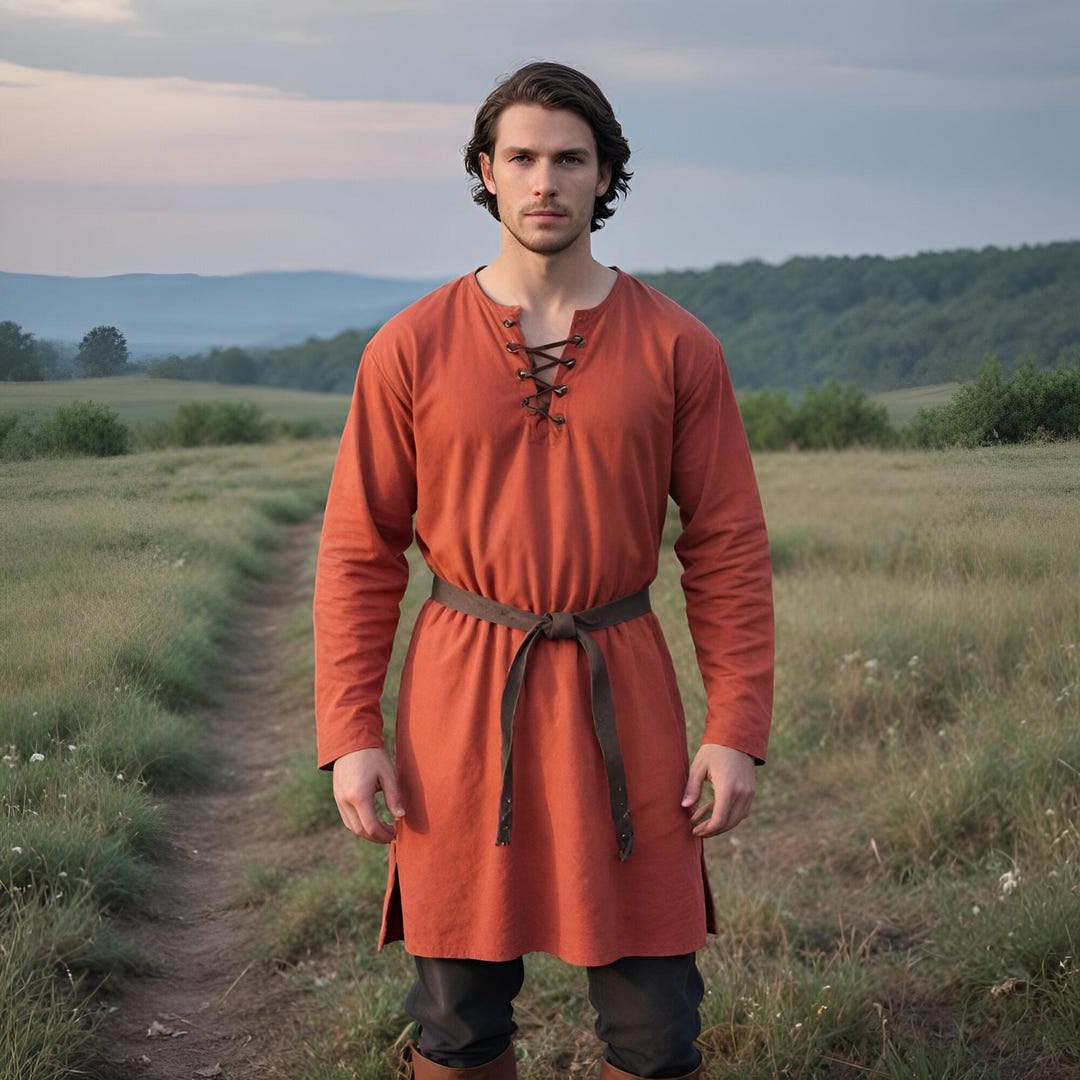 Rustic Men's Medieval Tunic | Elegant Historical Costume | Outdoor Ren ...