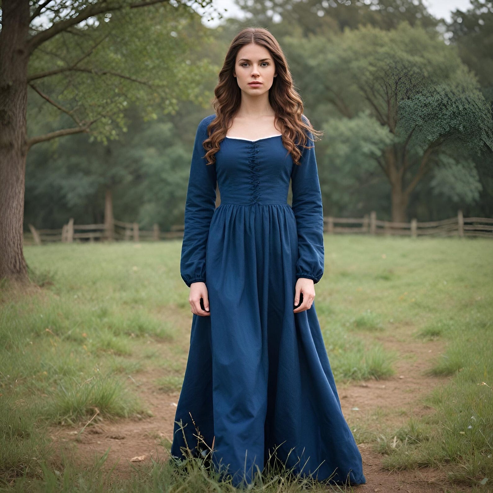 Royal Blue Renaissance Dress | Elegant Long Vintage Gown | Exquisite ...