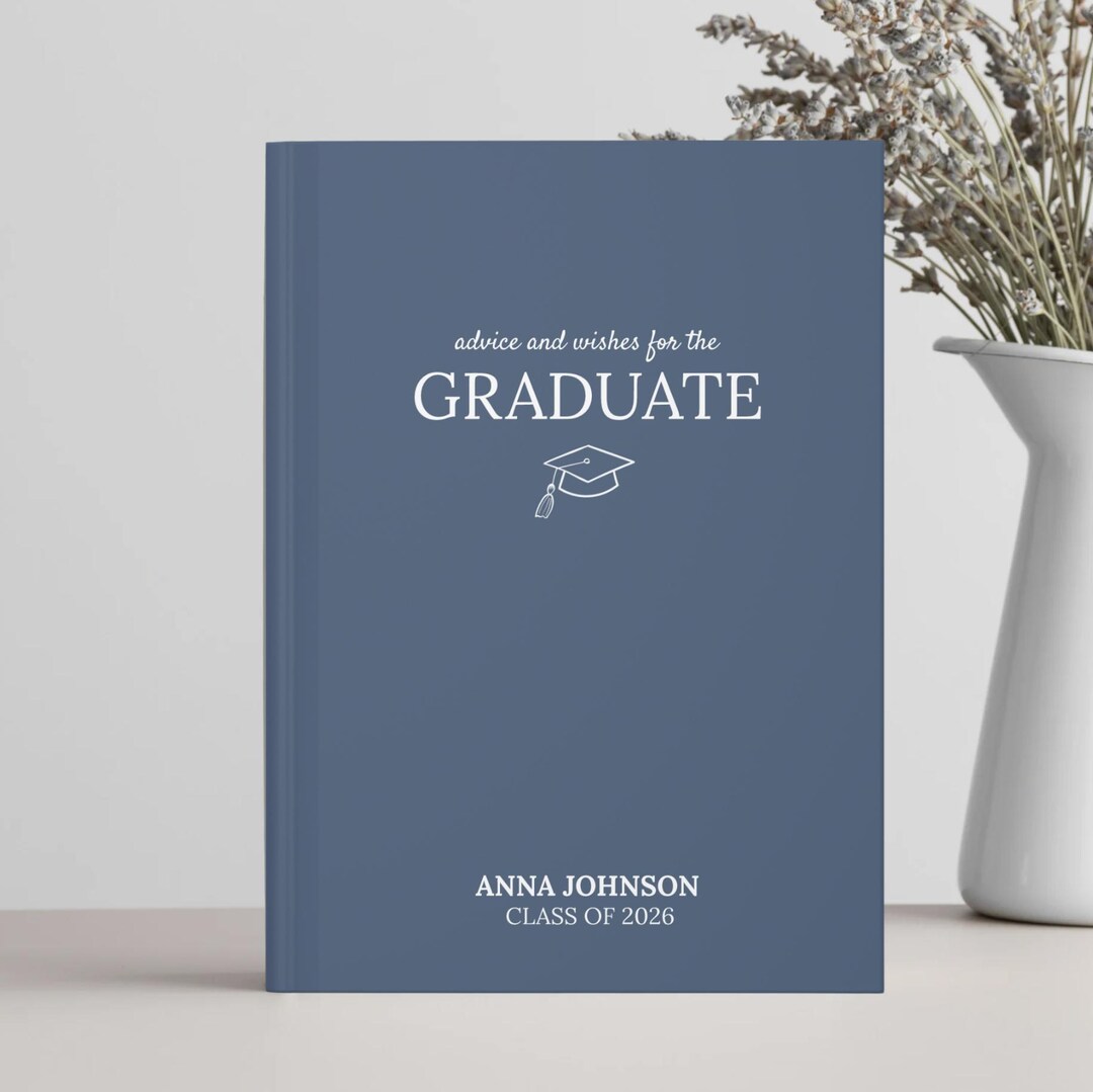 Personalized Graduation Journal, Custom Graduate Guest Book, Advice for ...