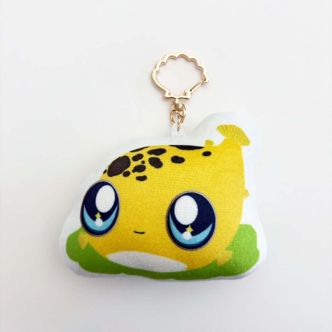 Pea Puffer Plush Bag Charm Keychain – Mini Dakimakura Body Pillow Style ...