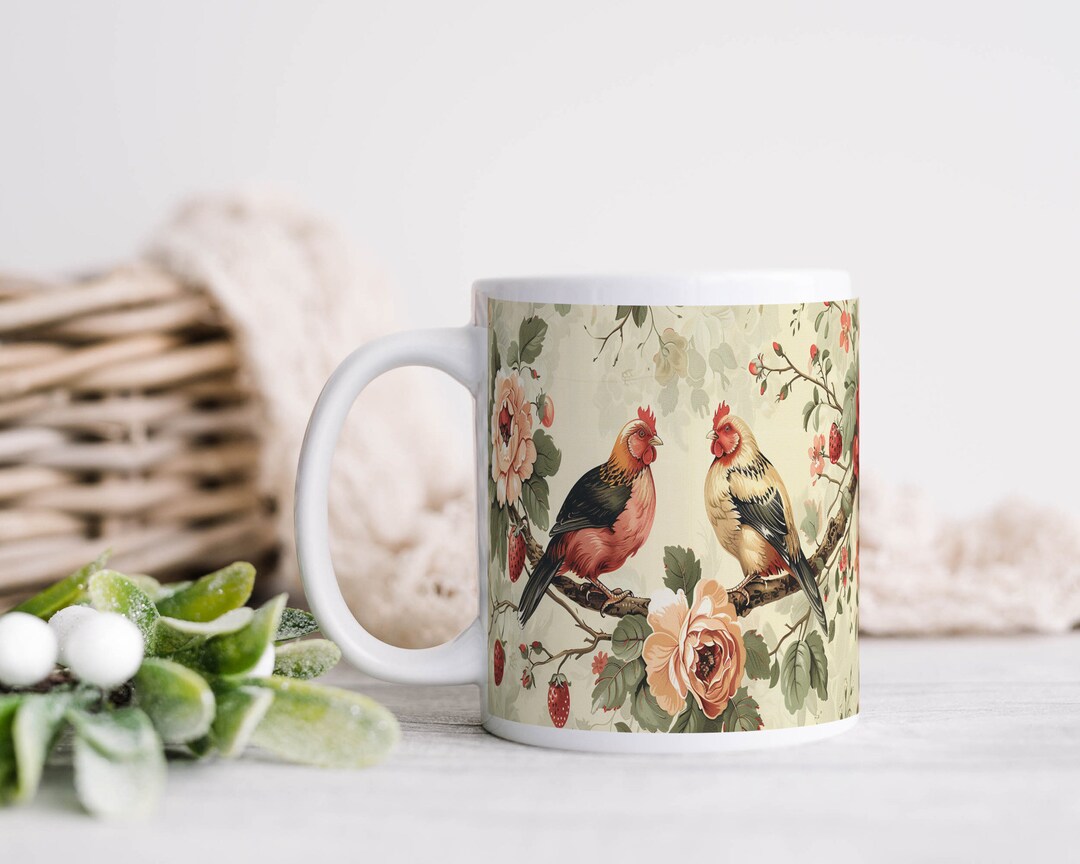 Country Cottage Chicken Mug Farmhouse Kitchen Coffee Cup, Ideal ...