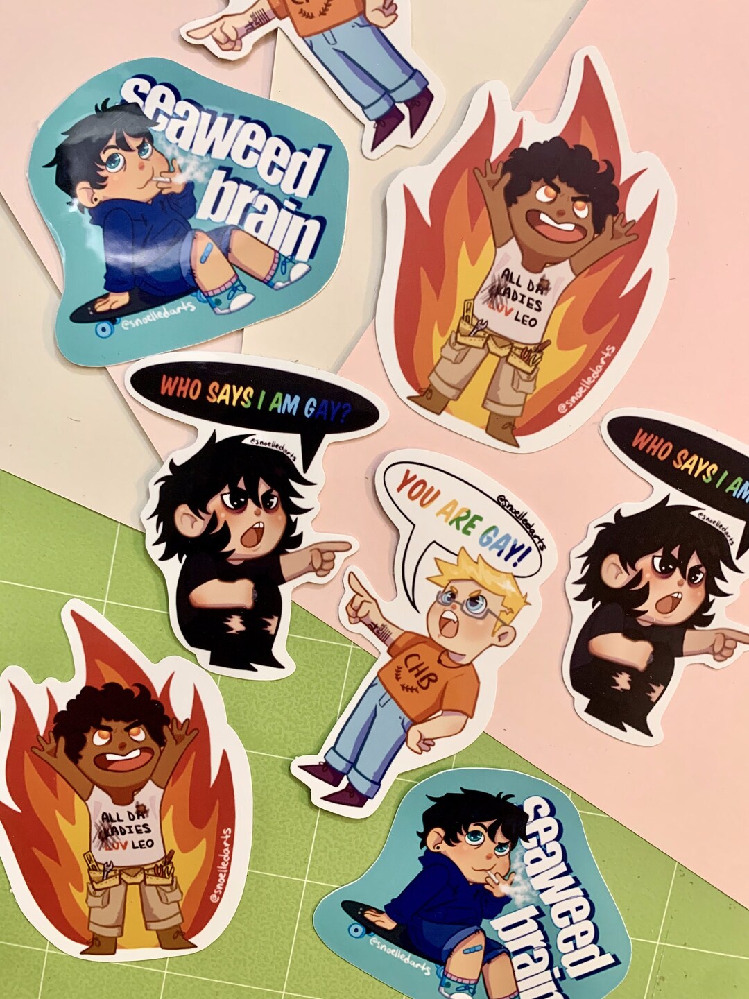 Percy Jackson and the Boys 3 Inch Stickers for Laptop iPad Journal ...