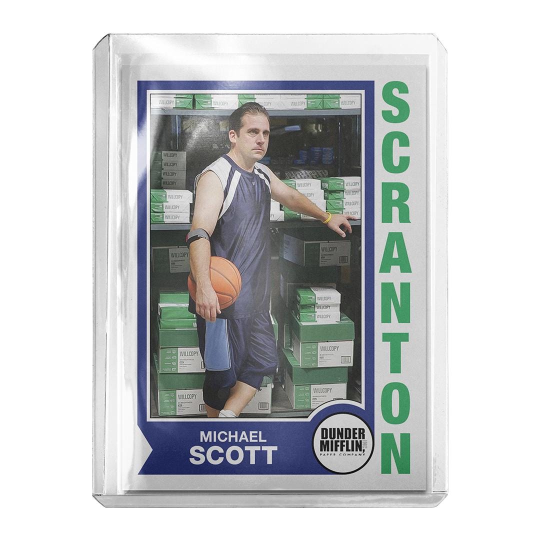 Custom the Office X Michael Scott X Dunder Mifflin Retro 74 Topps ...