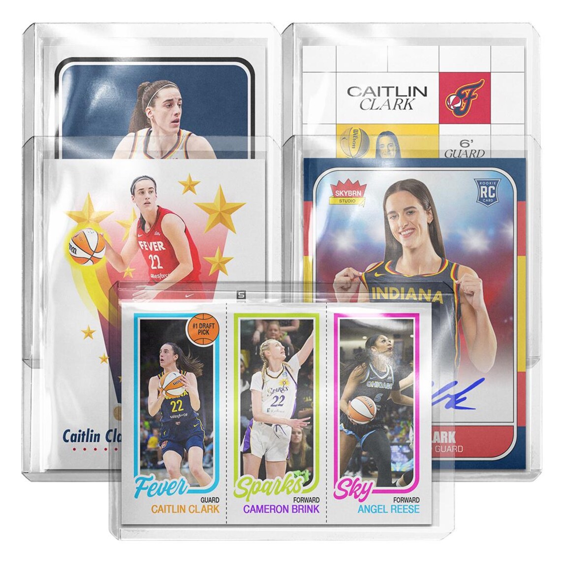 CUSTOM 5-pack Caitlin Clark Indiana Fever Novelty Basketball Cards Read ...
