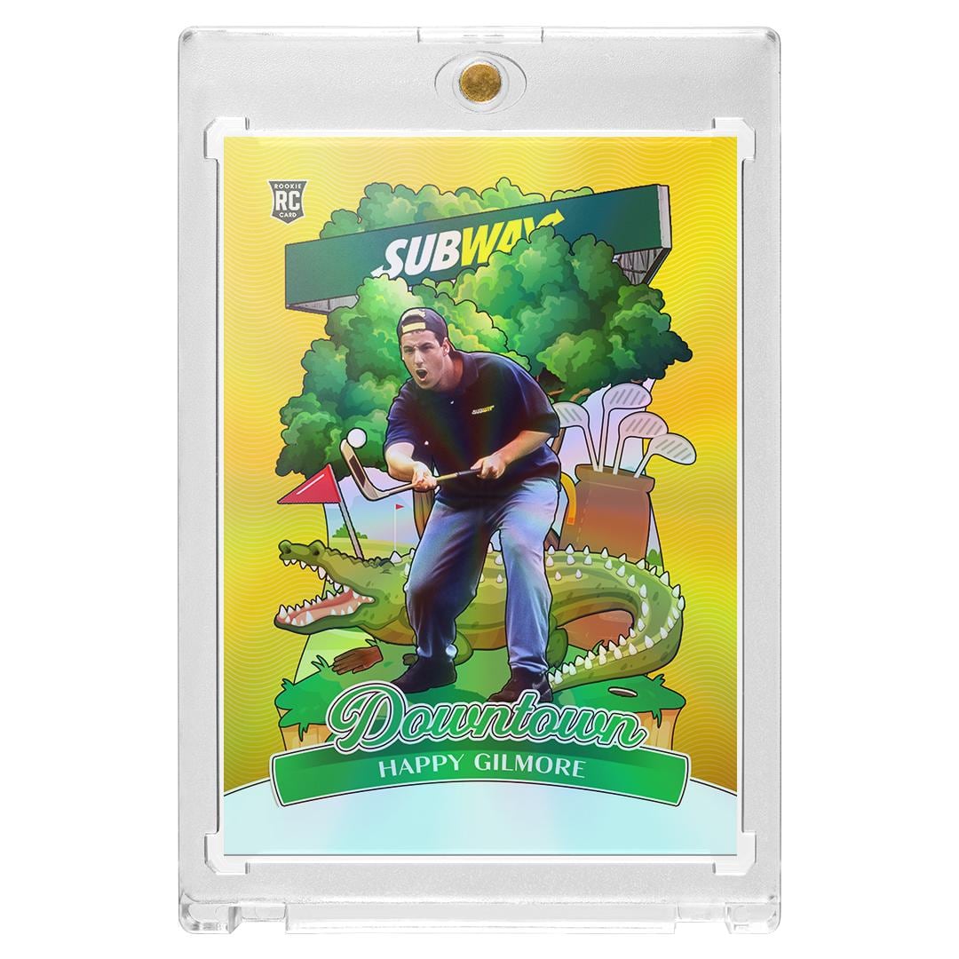 CUSTOM Happy Gilmore Adam Sandler Novelty Gold Holographic Golf Card ...