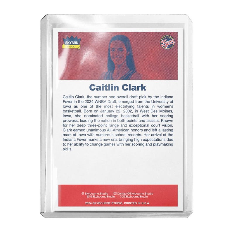 CUSTOM Caitlin Clark Indiana Fever Novelty Facsimile 1986 Basketball ...
